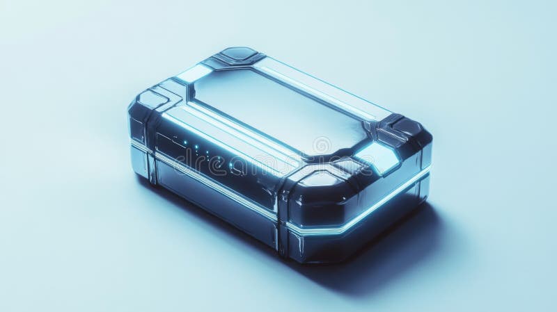 A Futuristic Storage Box with Sleek Design and Glow. Perfect for Tech ...