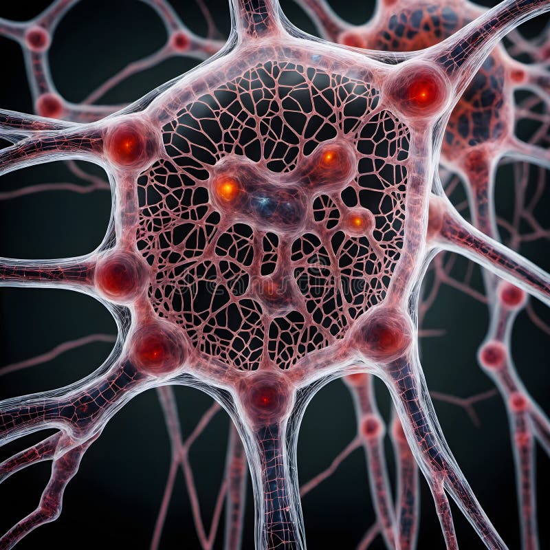 Detailed Neural Network Close-Up with Active Synapses Stock Image ... Detailed Neural Network Close-Up with Active Synapses Stock Image ...