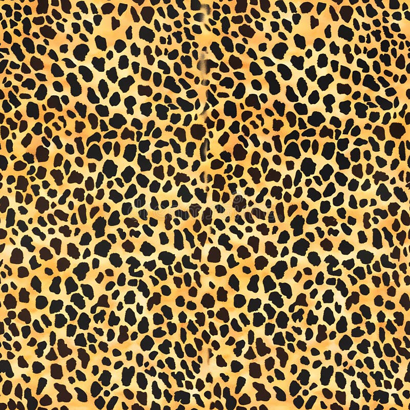 Illustrated Cheetah Print Repeating Pattern Stock Illustration ...
