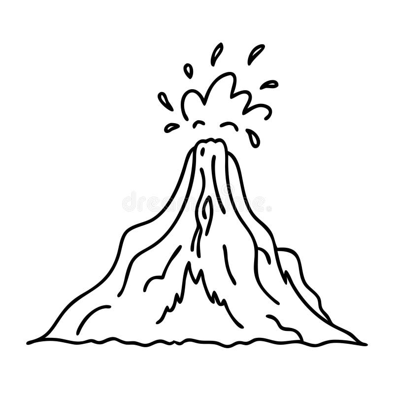 Exploding Volcano Eruption Vector Graphic Illustration for Educational ...