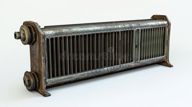An Industrial Radiator Displayed Prominently in Metallic Tones and ...