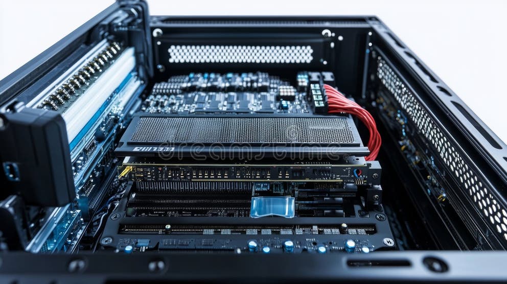 High-tech Computer Hardware Showcasing Advanced Components. the ...