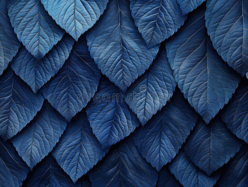 Textured Blue Leaf Pattern stock photo. Image of palette - 389703144