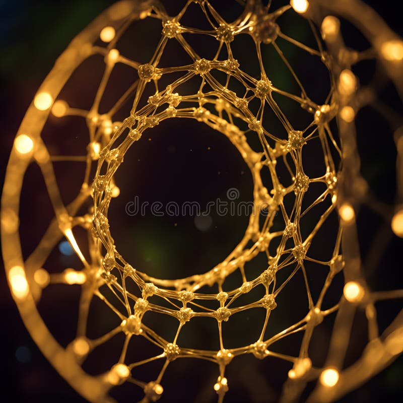 An Intricate, Golden Sacred Geometry Structure. Stock Illustration ...