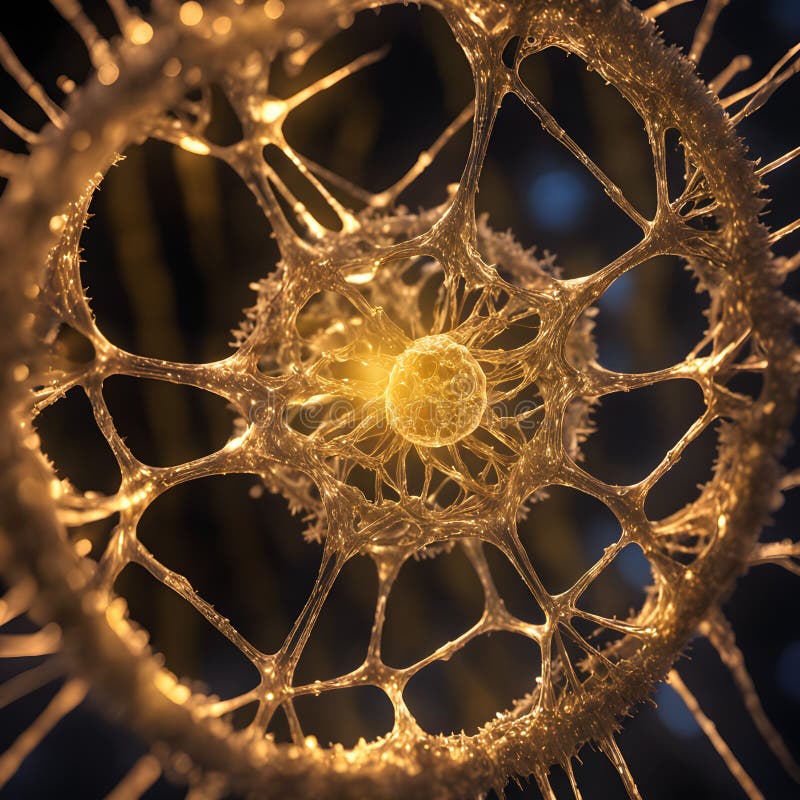 An Intricate, Golden Sacred Geometry Structure. Stock Illustration ...