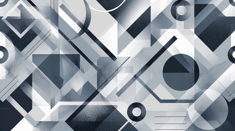 Harmony in Shades of Grey. Abstract Geometric Pattern Stock ...