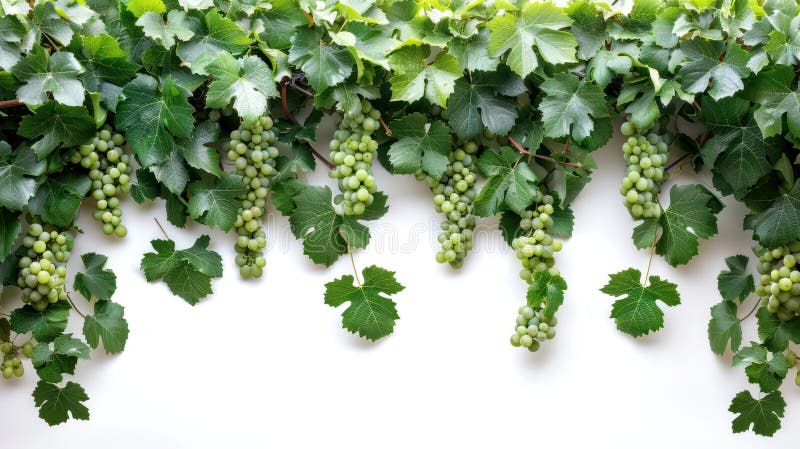 Grapevine Branch Border Stock Illustrations – 585 Grapevine Branch ...