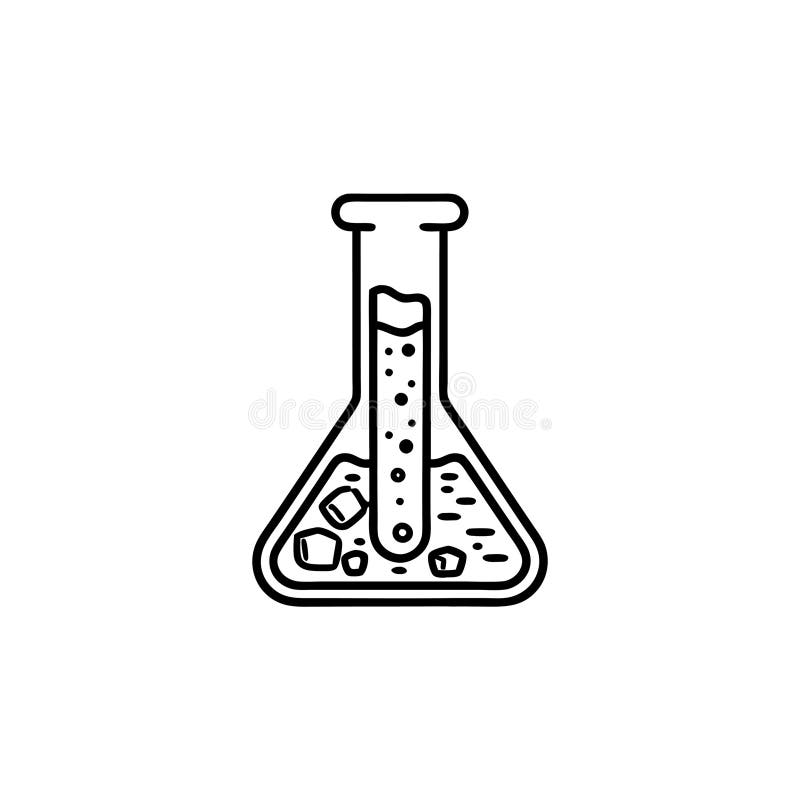Laboratory Flask Chemistry Science Education Research Vector Drawing ...
