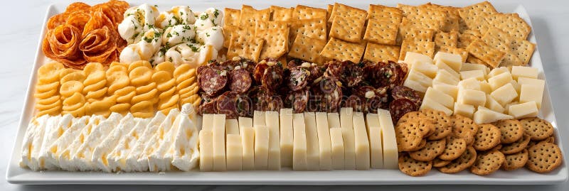 Assorted Food Platter Display Stock Illustration - Illustration of ...