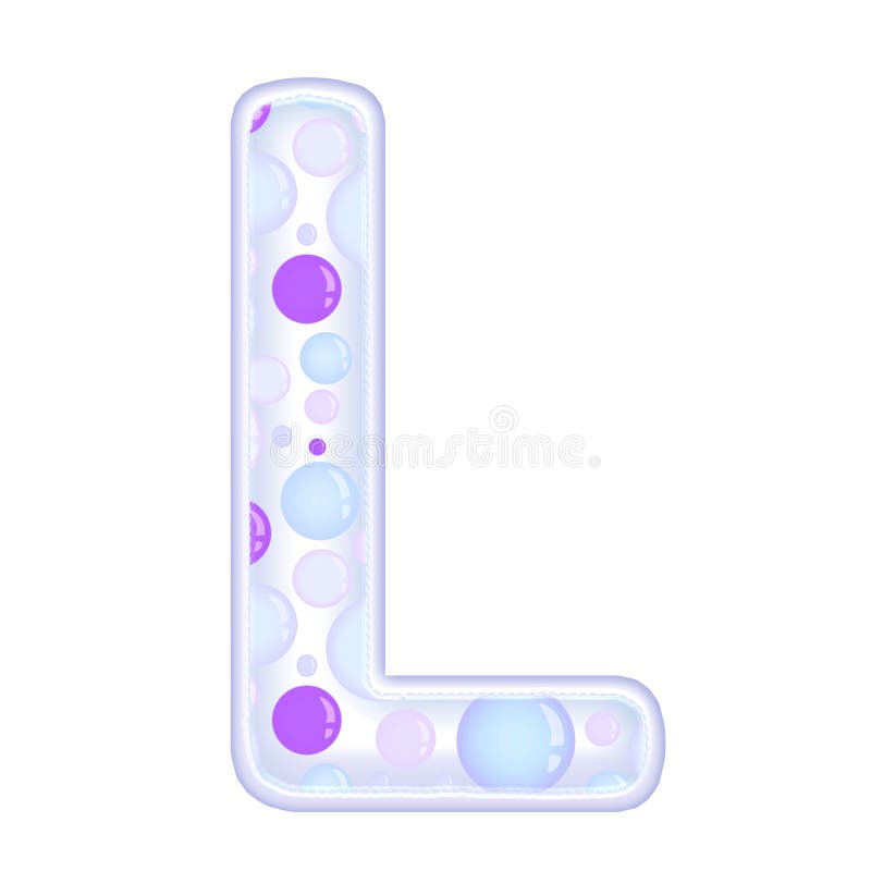 Bold Cute Soft Colored Fonts Letter L Stock Illustration - Illustration ...