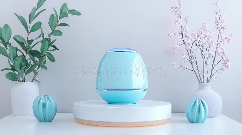 Modern Blue Diffuser on Stand Stock Illustration - Illustration of ...