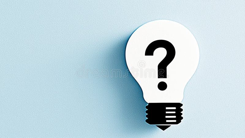 Creative Concept of Question Mark Inside a Light Bulb Representing ...
