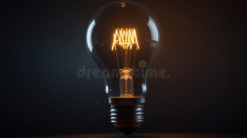 An Image that Features a Lightbulb Emitting a Soft, Glowing Light Stock ...