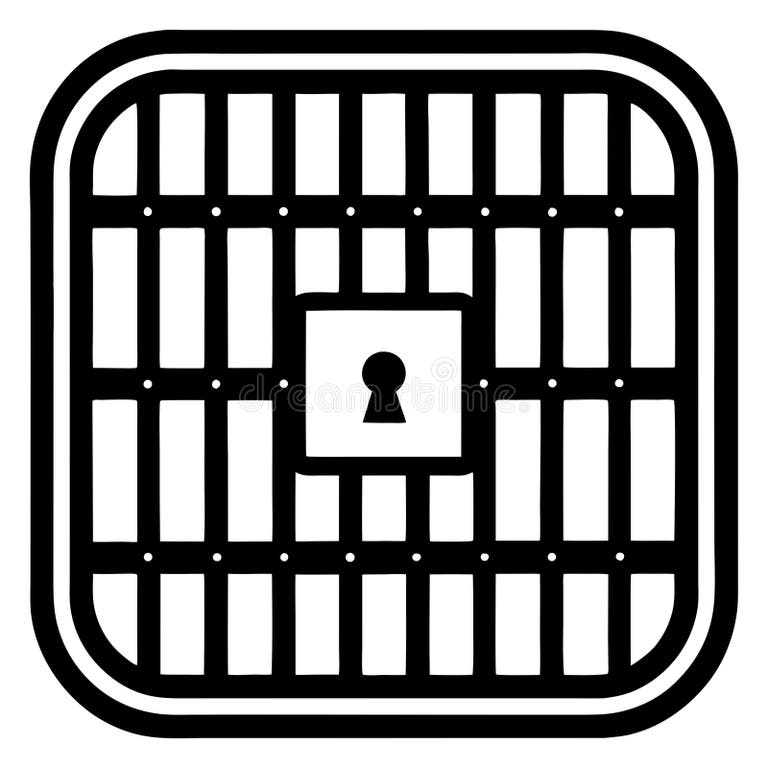 Locked Safe with Grid Design Isolated Vector for Security and Digital ...