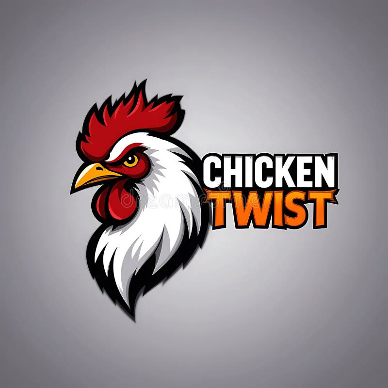 Chicken Twist Logo Design for Food Branding Stock Illustration ...