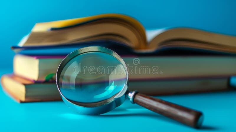 Magnifying Glass and Books - Concept of Research and Exploration ...