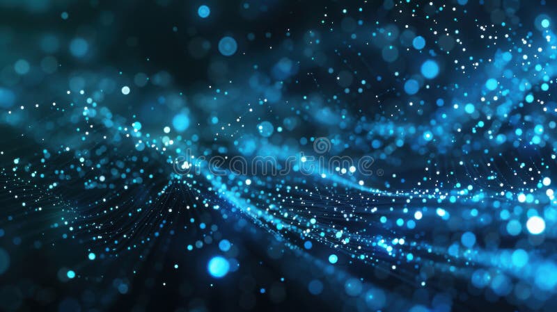 Illuminated Fiber Optic Abstract. Technology and Innovation Concept ...