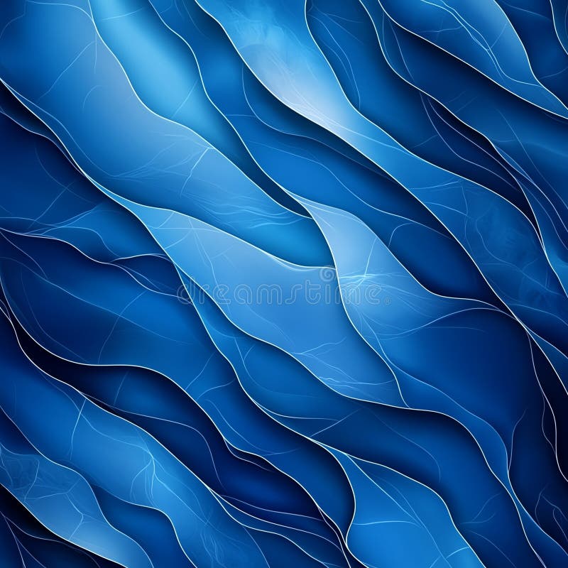 This Image Features a Mesmerizing Blue Abstract Wave Pattern Creating a ...