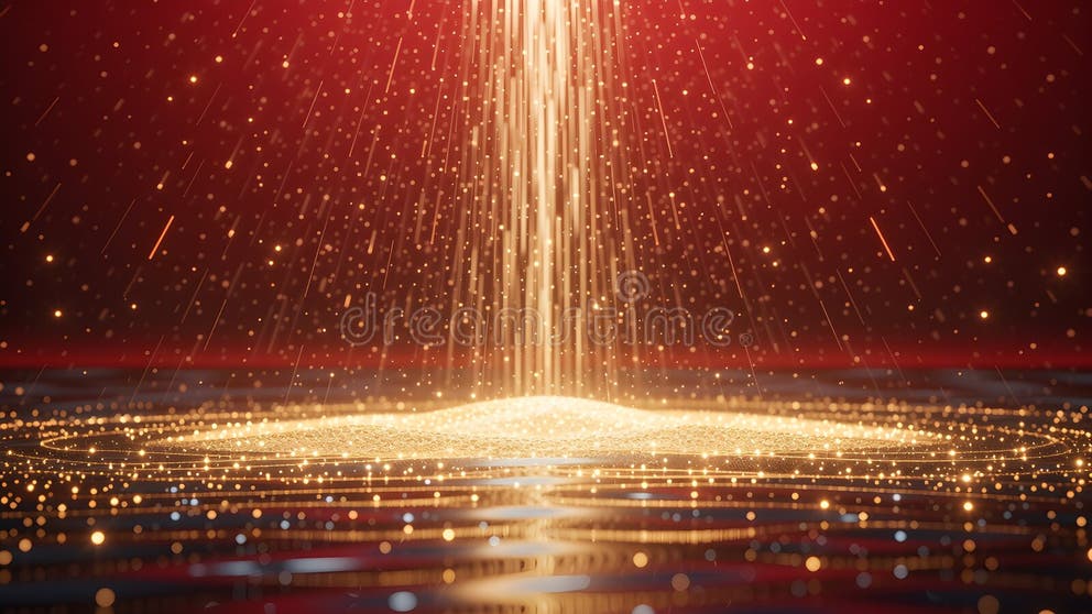 Golden Particle Cascade Stock Illustrations – 285 Golden Particle ...