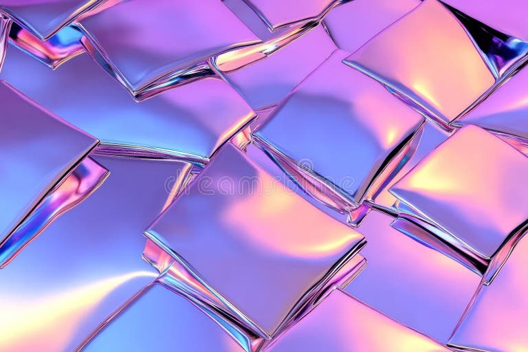 Holographic Foil Graphics on a Purple Stage Background Stock ...