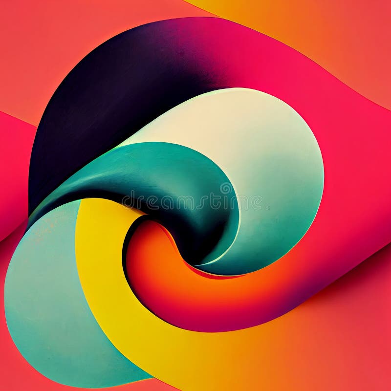 Psychedelic Swirls and Curves, Bright Colors and Fluid Lines To Create ...