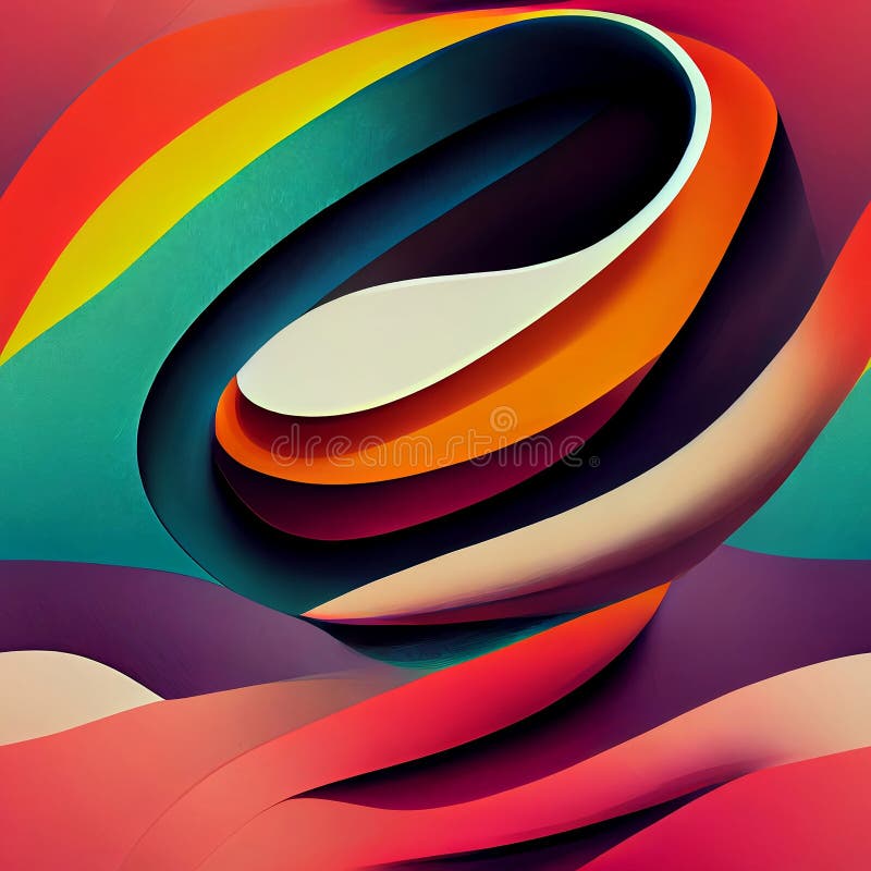 Psychedelic Swirls and Curves, Bright Colors and Fluid Lines To Create ...