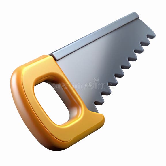 Metal Handsaw with Orange Handle for Carpentry and Woodworking on ...