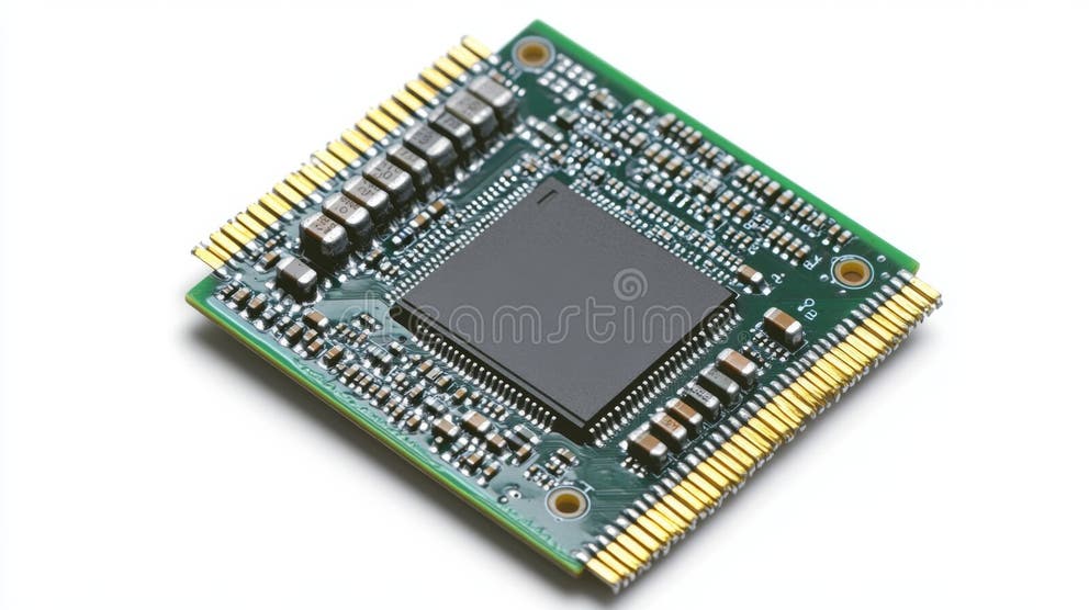 A Detailed View of a Microchip Showcasing Its Intricate Design. this ...