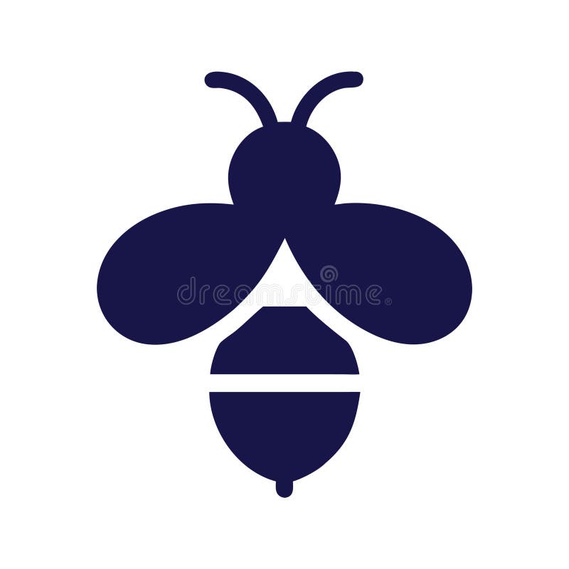 Vector Illustration of Minimalist Bee Silhouette for Nature and Design ...