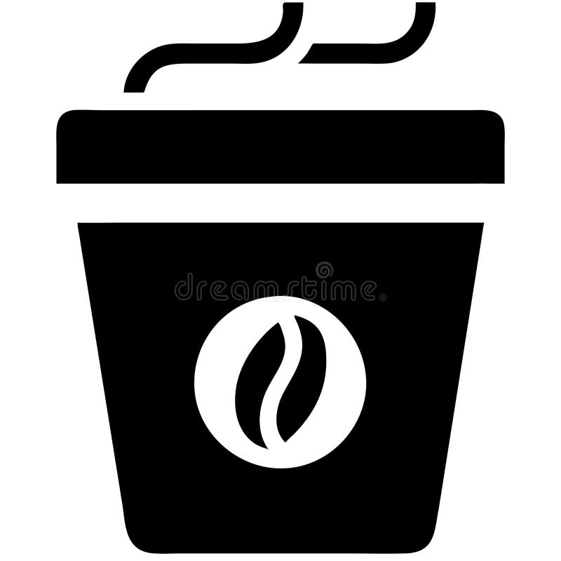 Coffee Cup Vector with Steam and Leaf Symbol for Cafe and Restaurant ...