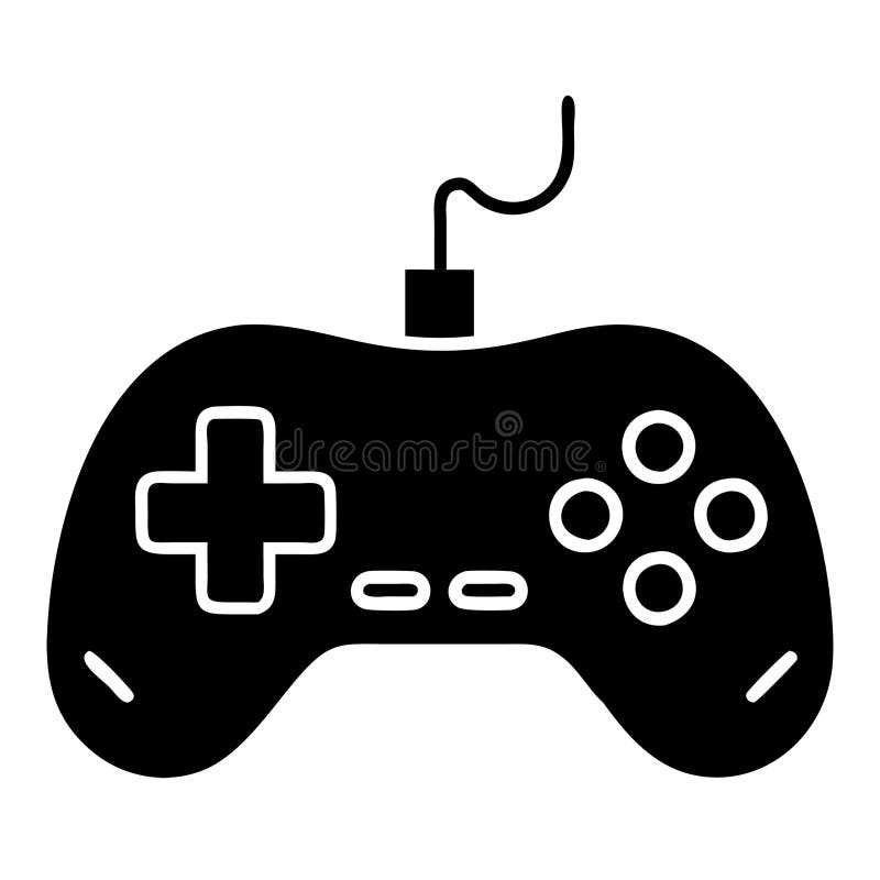 Minimalist Black Vector Game Controller for Gaming and Tech Design ...