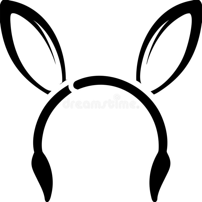 Bunny Ears Silhouette Vector Minimalist Animal Design for Logos and ...