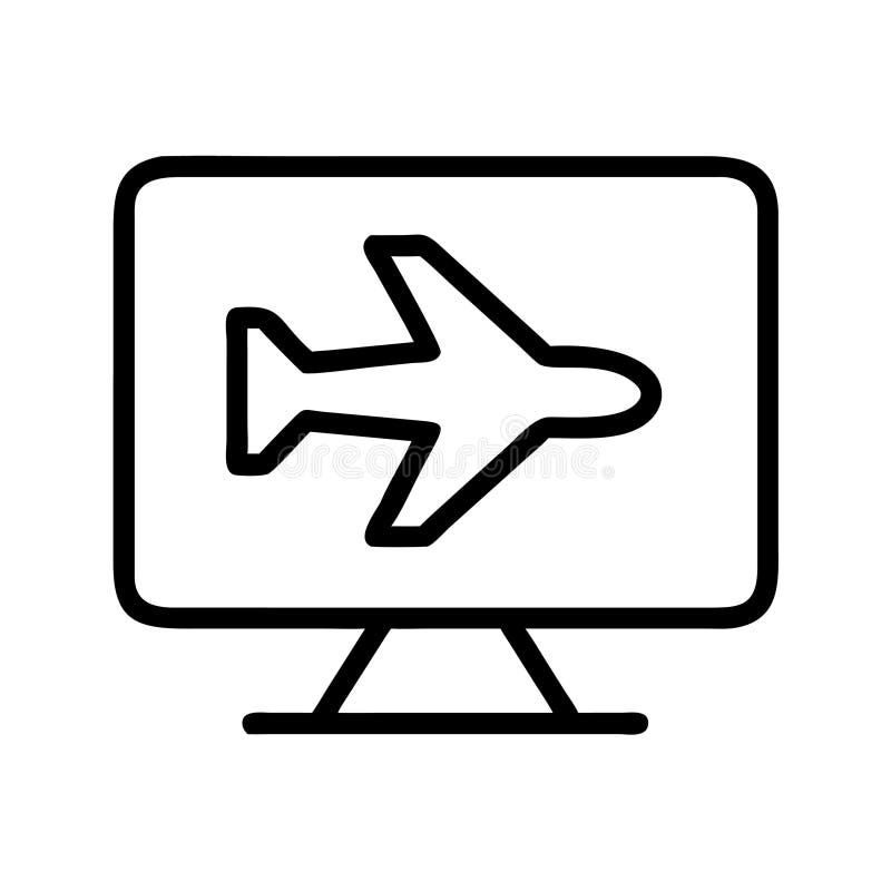 Airplane Computer Vector for Travel Apps and Websites Stock Photo ...