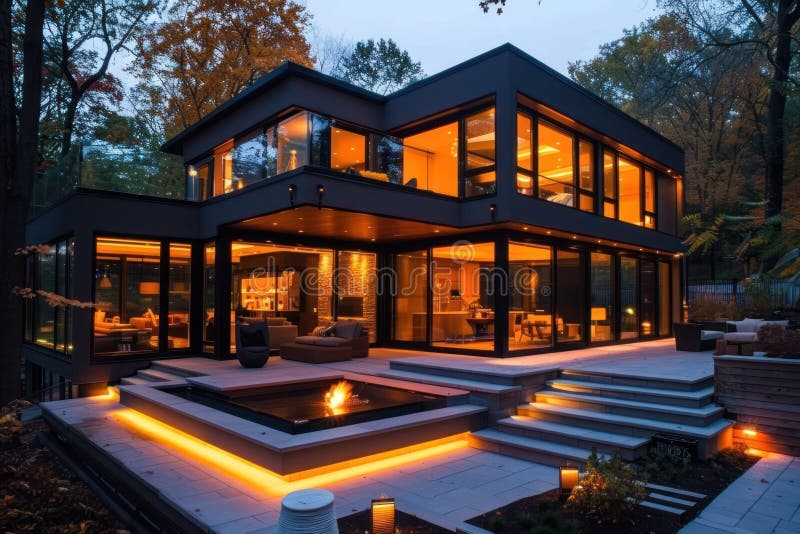 Minimalist Forest Cube: Modern Residential Architecture with Large ...