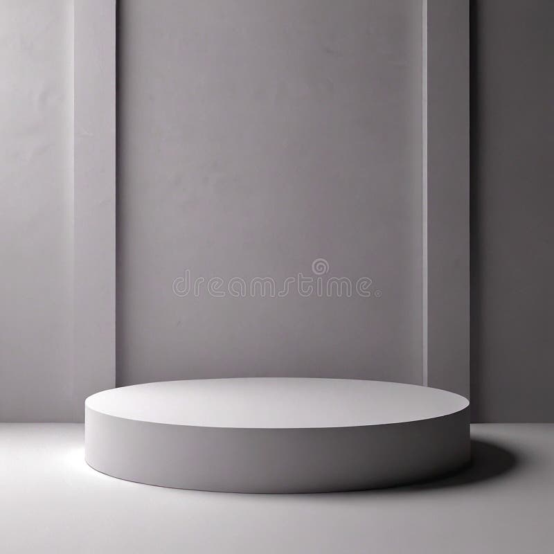 Minimalist Gray Display Plinth in a Neutral Setting for Product Display ...