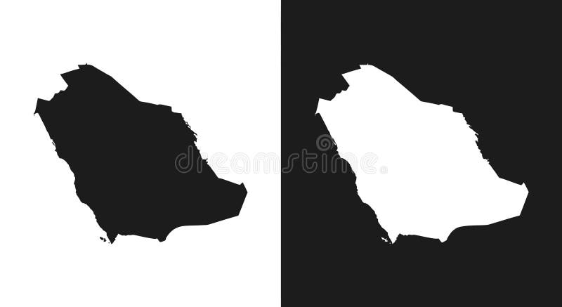 Saudi Arabia Map Silhouette Black Stock Illustrations – 817 Saudi ...