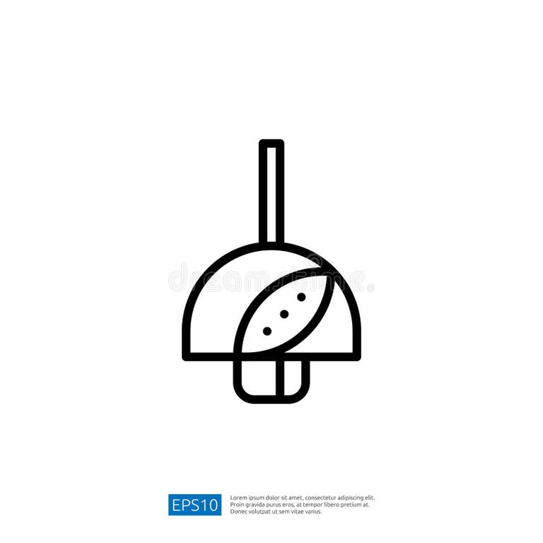 This Image Features a Minimalist Line Drawing of a Pendant Light ...