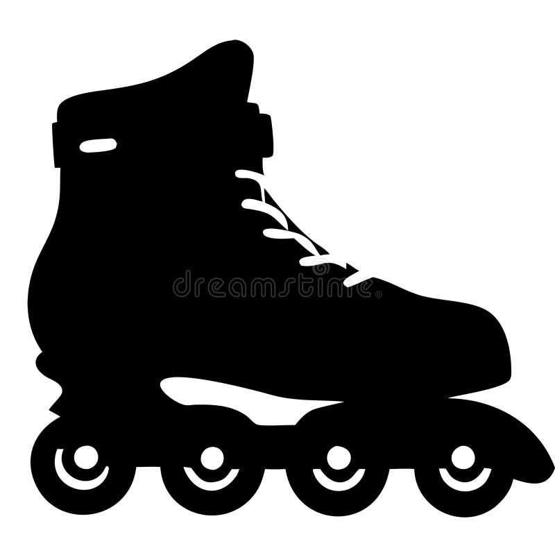 Inline Roller Skates Silhouette Vector for Design and Illustration Use ...