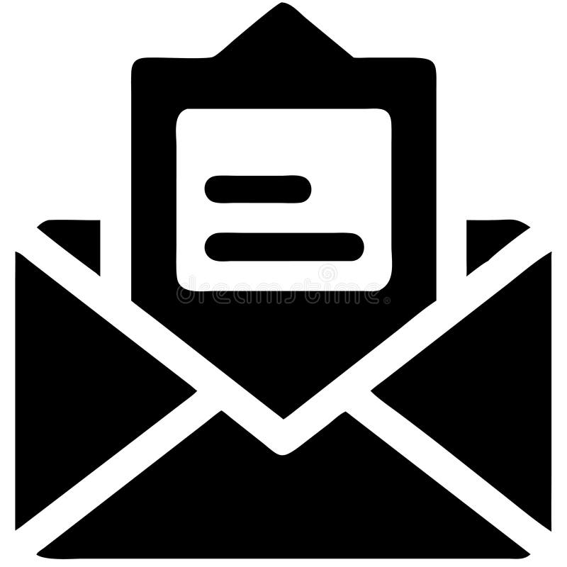 Minimalist Email Envelope Vector for Communication and Message Design ...