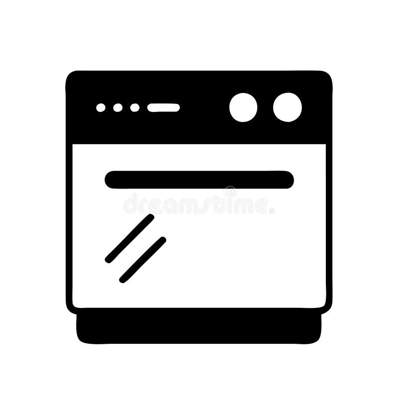 Minimalist Kitchen Oven Vector for Appliance Design and Illustration ...