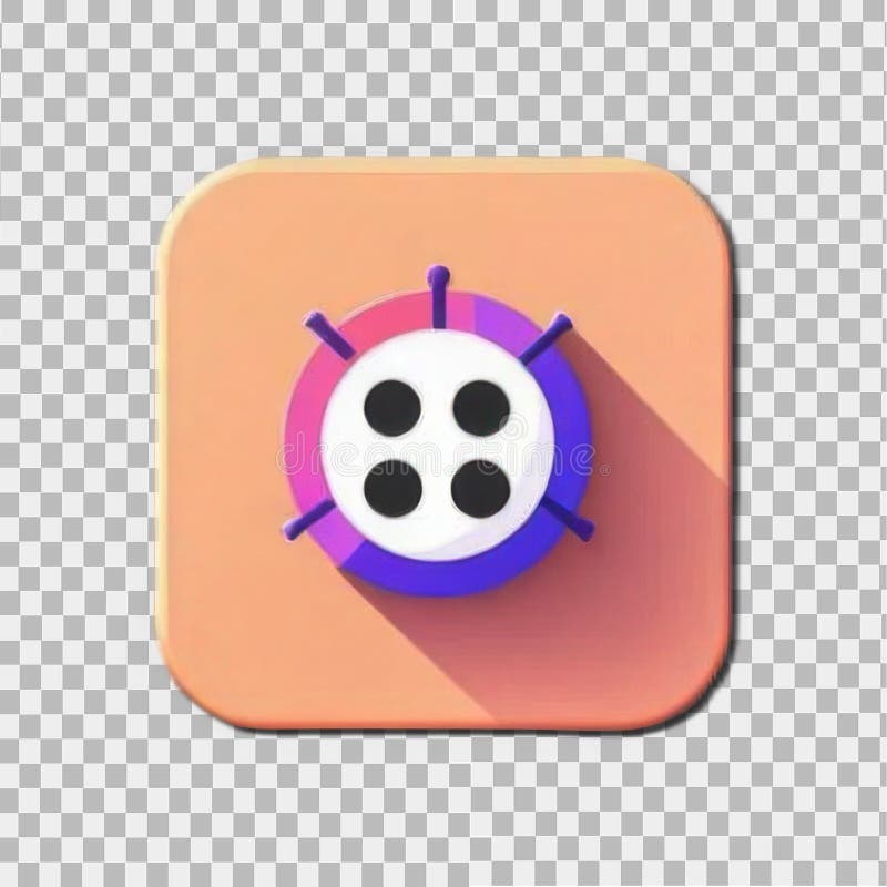 Modern 3D Icon with Vibrant Colors and Unique Shape Stock Illustration ...