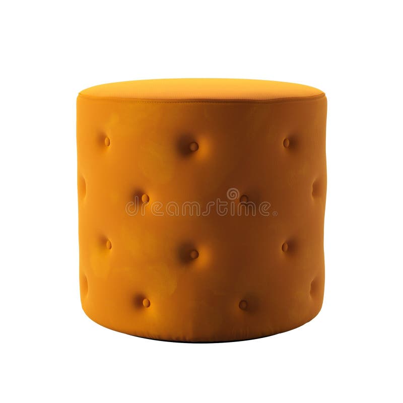 Image Features Modern Minimal Pouf Seating with a White Studio-style ...