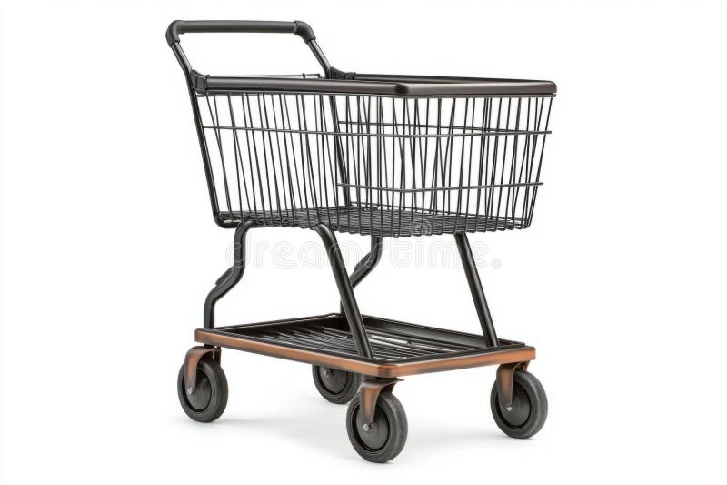A Sleek Shopping Cart Sits Ready for Use in a Grocery Store. Its Modern ...