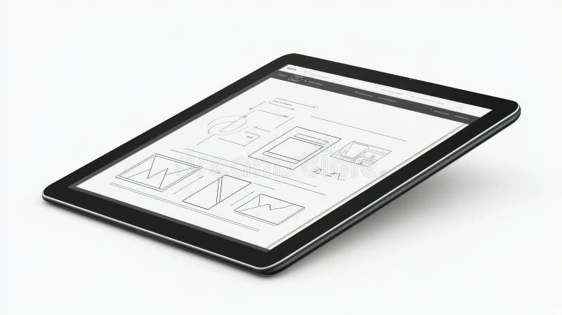 A Sleek Tablet Showcasing Digital Layouts and Designs. Perfect for ...