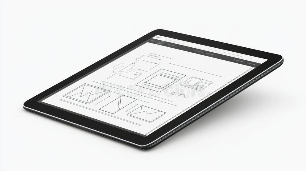 A Sleek Tablet Showcasing Digital Layouts and Designs. Perfect for ...