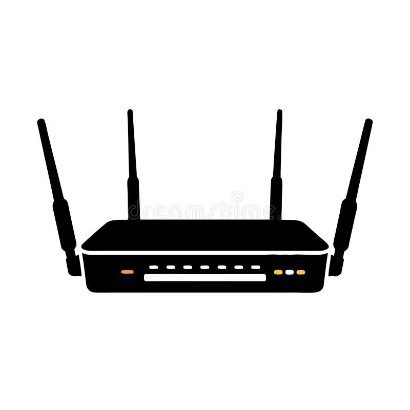 Modern Wireless Router Vector Illustration for Network Connectivity ...