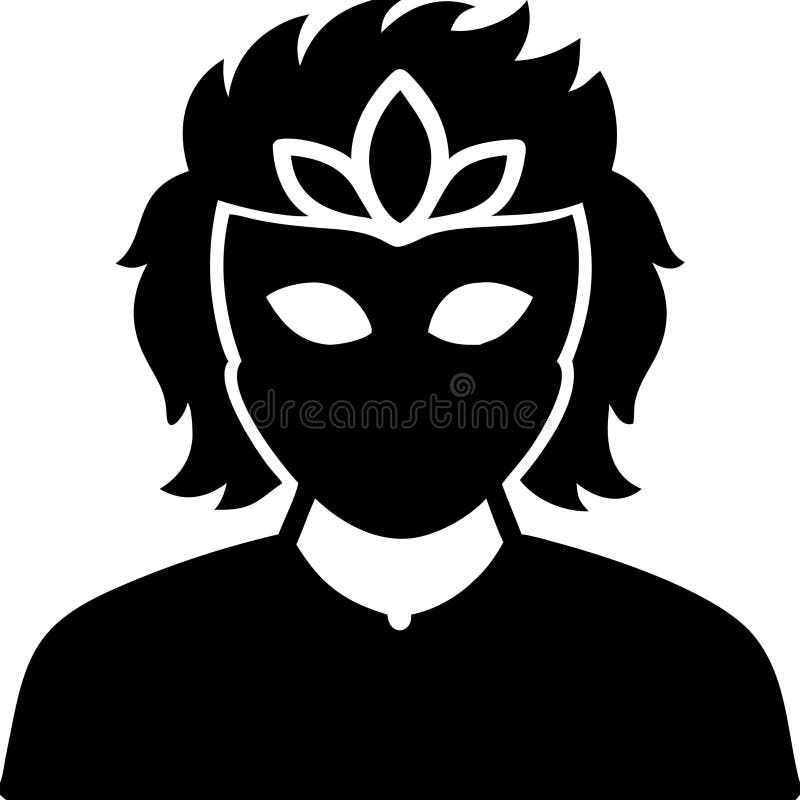 Mysterious Masked Avatar Silhouette for Fantasy Design Projects Stock ...