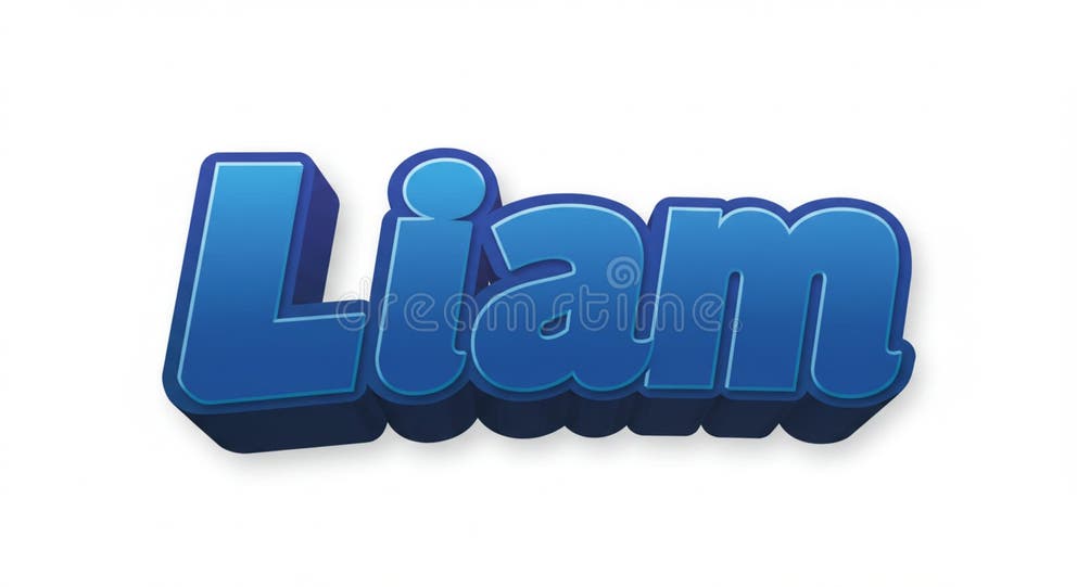 The Image Features the Name "Liam" Written in Bold, 3D-style Lettering ...