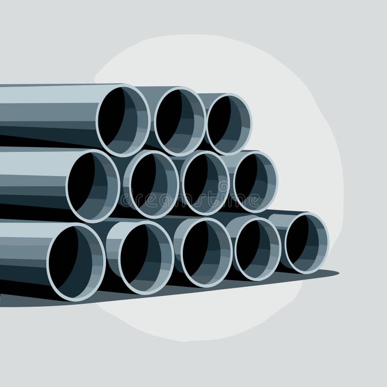 Industrial Pipes Stacked Neatly: a Modern Graphic Representation for ...