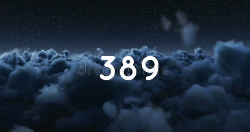 Image of Features Number 389 Over Cloudy Night Sky Stock Image - Image ...